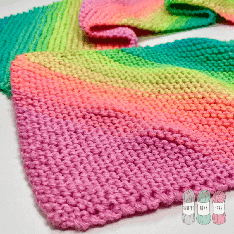 Easy Knit Diagonal Garter Stitch Scarf 🧶🧣 [Free Written Pattern & Video ...